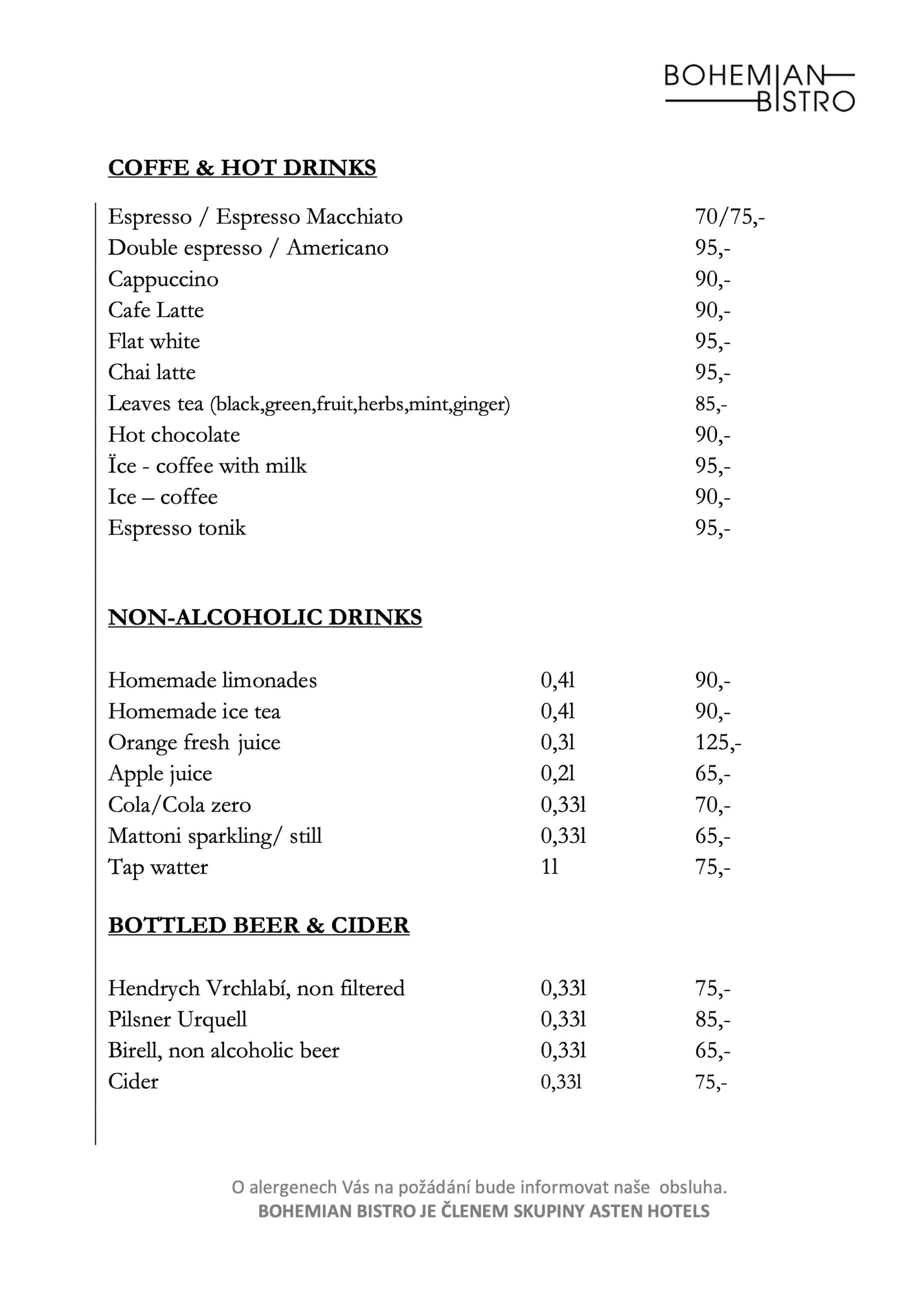 Bohemian Bistro | All day Breakfast | Asten Hotels