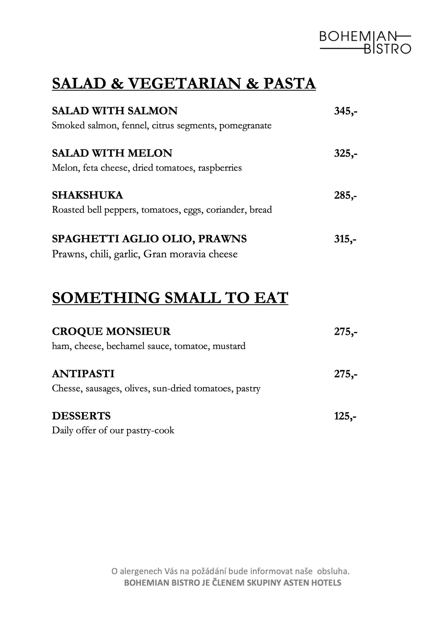 Bohemian Bistro | All day Breakfast | Asten Hotels